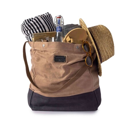 Barebones Living Neelum Oversized Tote Bag - Khaki STC-719 | Zoro